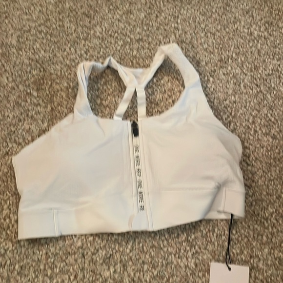 ZYIA | Tops | White Polka Front Zip Adjustable All Star Bra | Poshmark